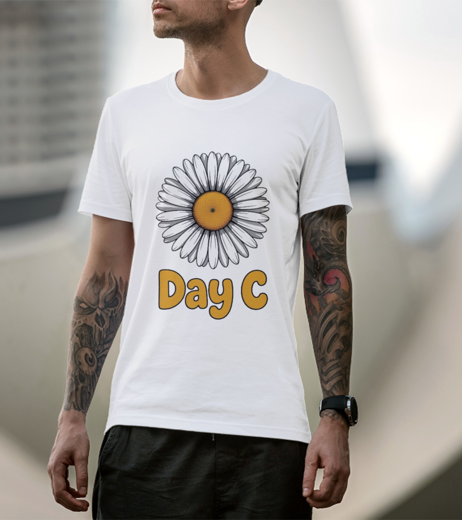 Day C Daisy Flower Vibrant Yellow Petals T-Shirt