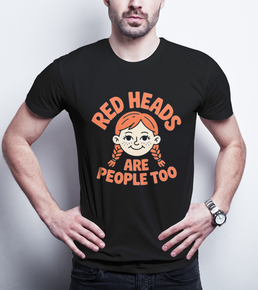 Red Heads Are People Too Cartoon Character With Braided Hair T-Shirt