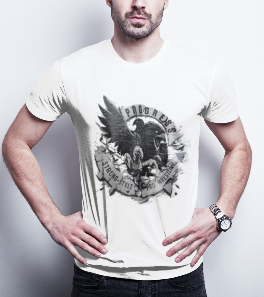 Progress Wrestling Eagle Strong Style Pro Wrestler T-Shirt