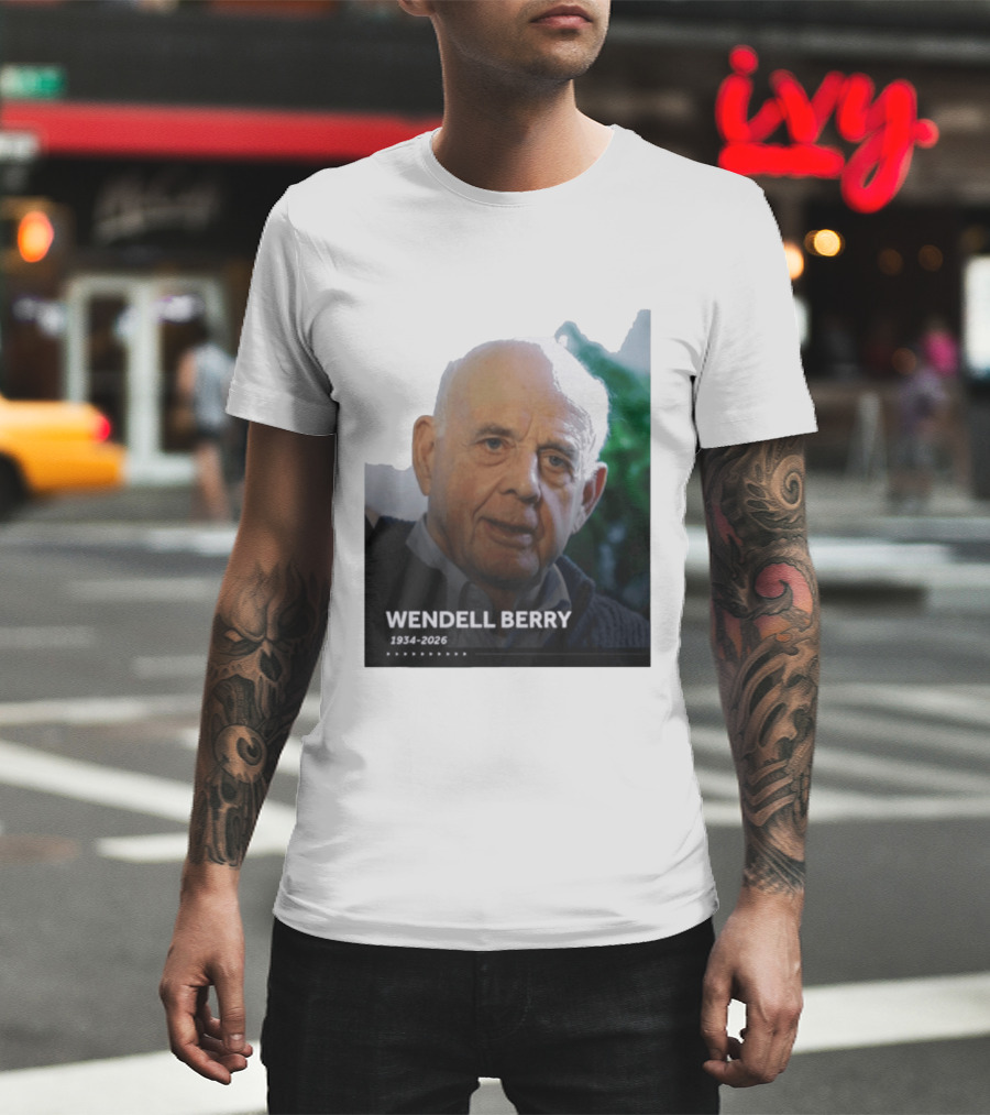 Wendell Berry 1934 2026 Commemorative T-Shirt