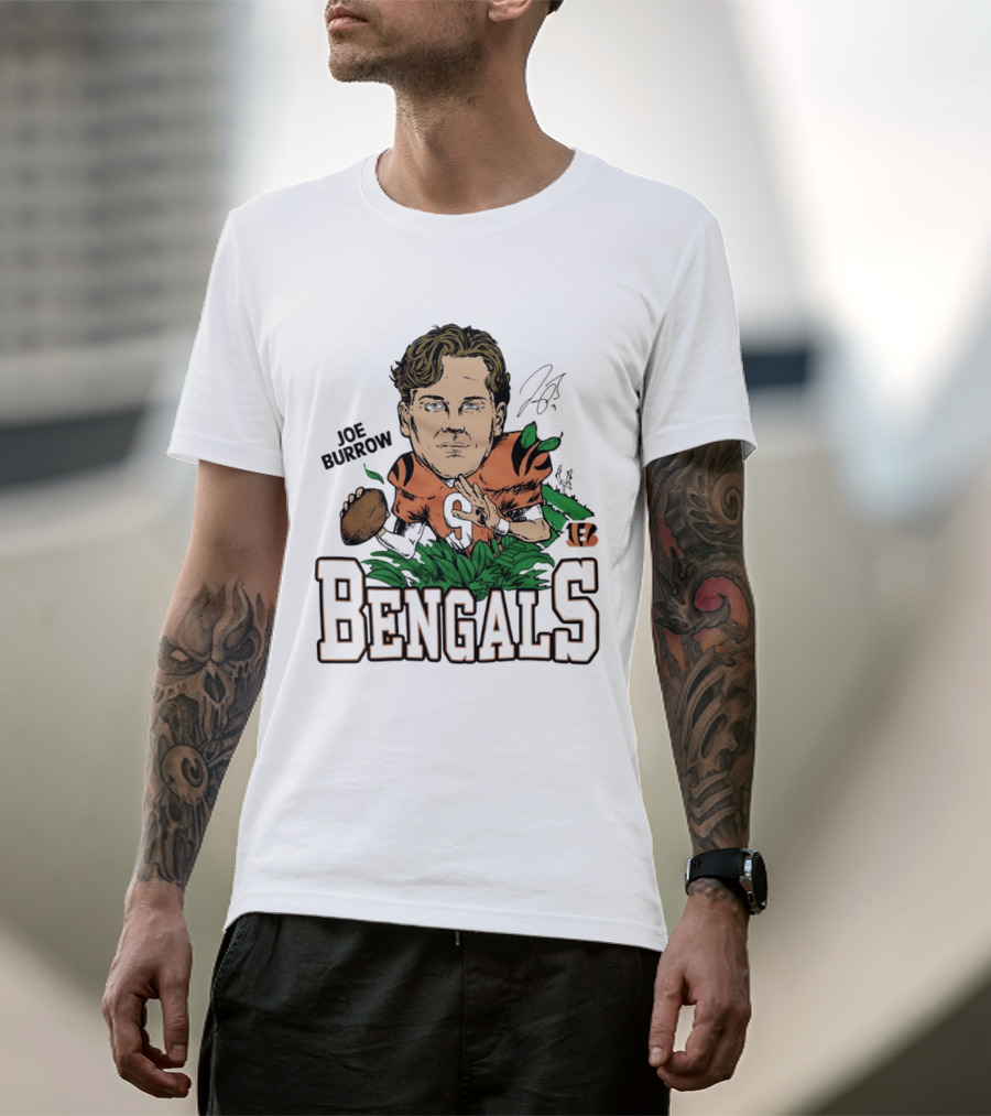 Joe Burrow Bengals Football Caricature Cincinnati T-Shirt