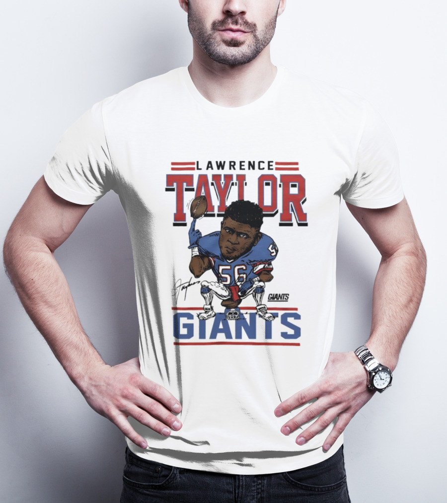 Lawrence Taylor Giants Football Caricature Number 56 T-Shirt