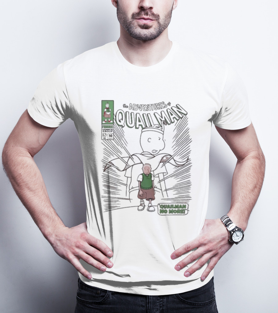 The Adventures Quailman No More Comic Style Retro Hero T-Shirt