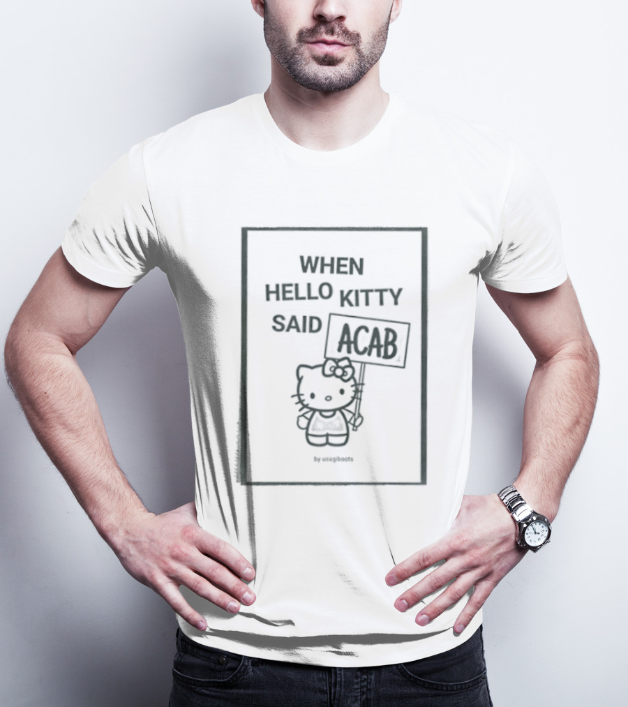 When Hello Kitty Said ACAB Usagiboots T-Shirt