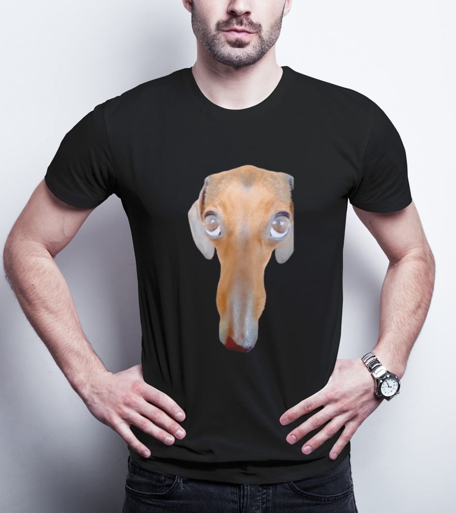 Big Ol Weiner Dog Dachshund Puppy Face Funny Novelty T-Shirt