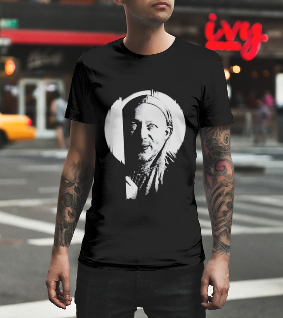 Brian Limond Curious Guy Face Sketch Circle T-Shirt
