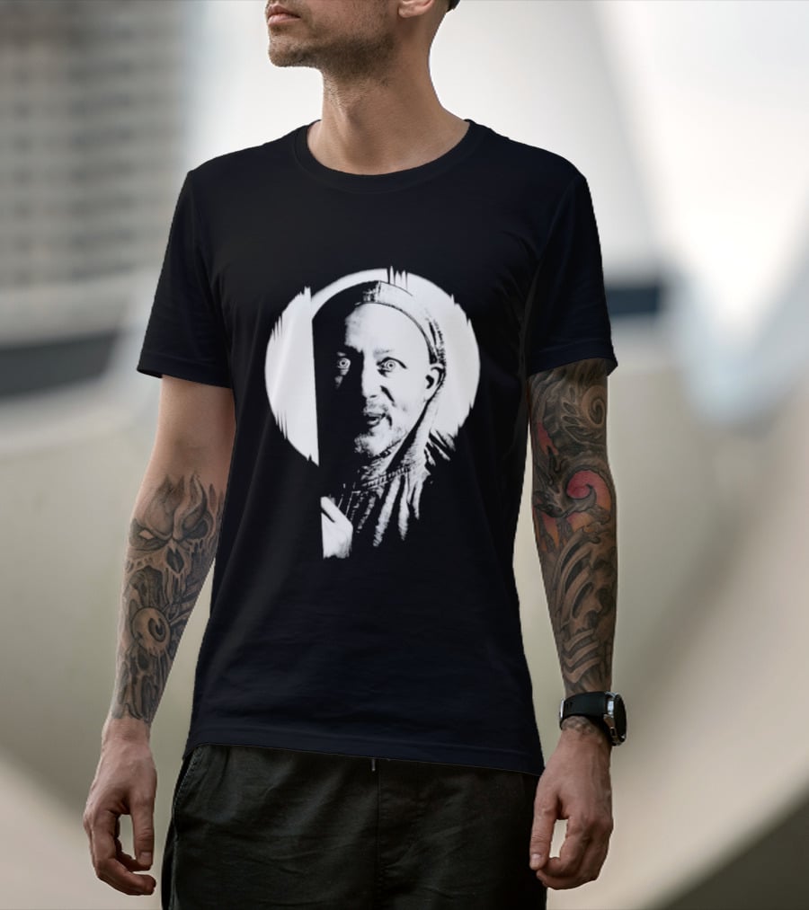 Brian Limond Curious Guy Face Sketch Circle T-Shirt