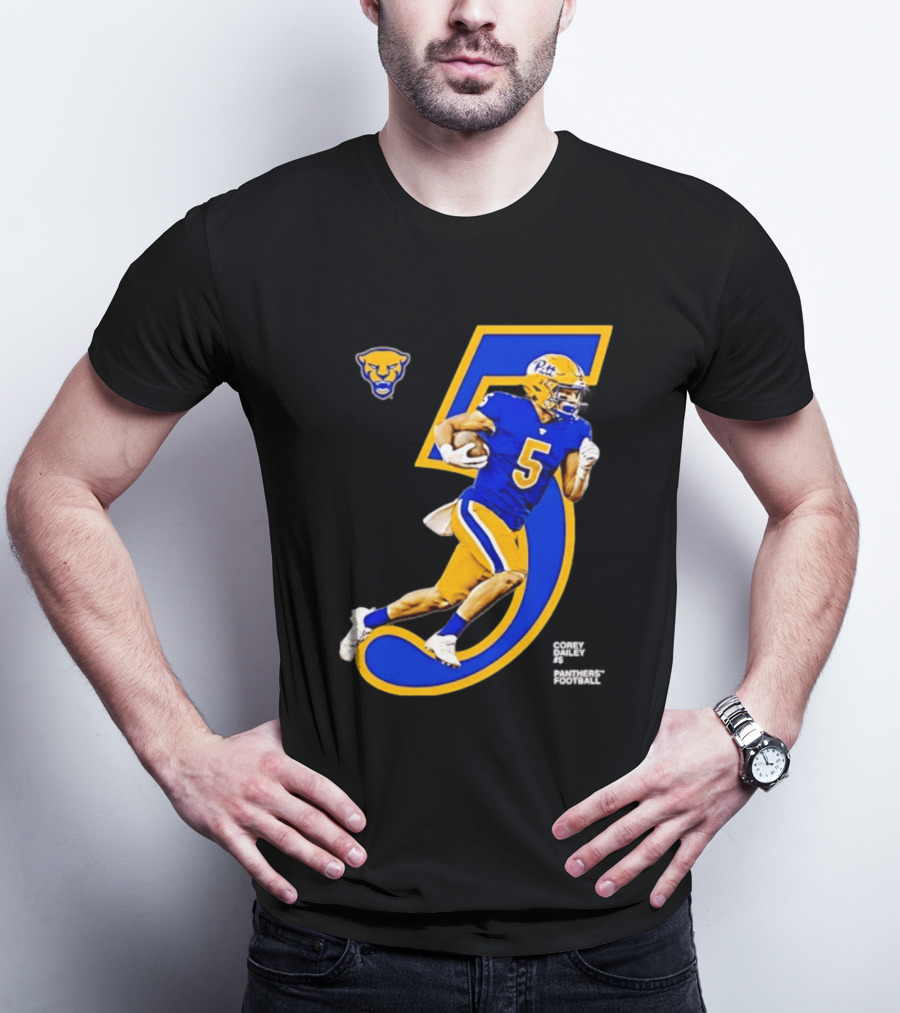 Pitt Panthers Corey Dailey 5 Football Jersey Number T-Shirt