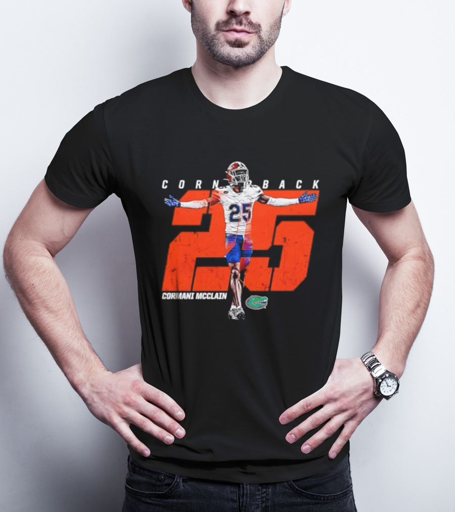 Cormani McClain #25 Corn Back Florida Gators NCAA Football Player T-Shirt