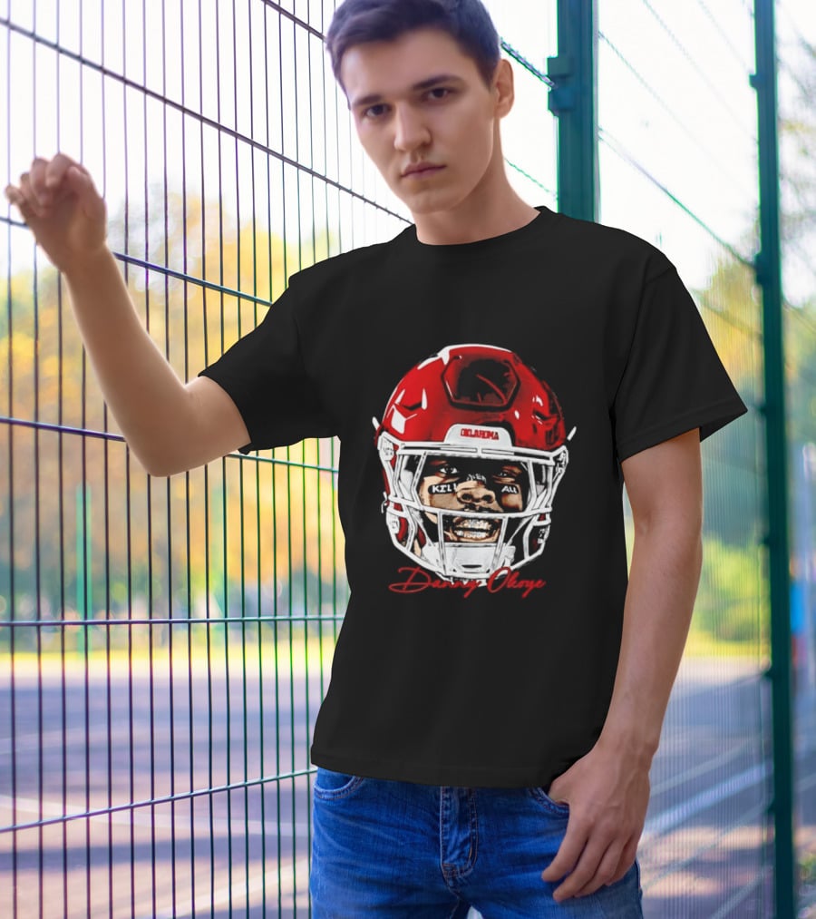 Danny Okoye Oklahoma Sooners Football Helmet Swag T-Shirt