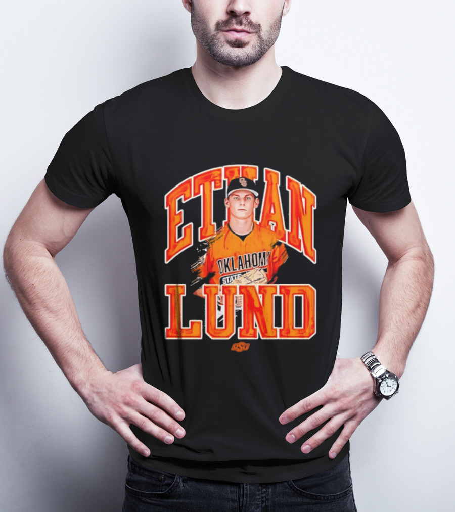 Ethan Lund Oklahoma State Cowboys Baseball T-Shirt