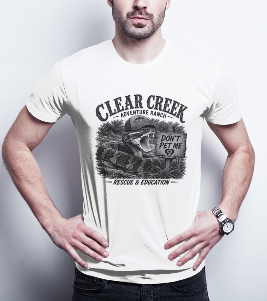 Clear Creek Adventure Ranch Don't Pet Me Rescue Education T-Shirt
