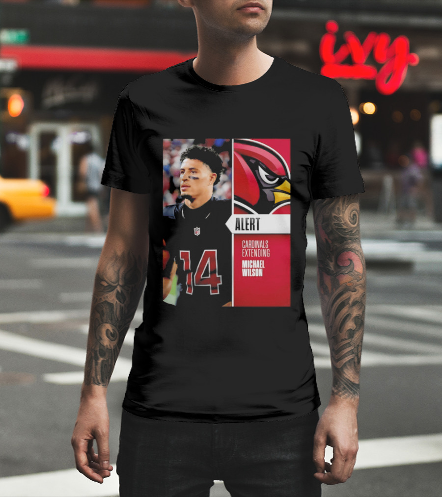 Alert Cardinals Extending Michael Wilson Arizona 14 T-Shirt