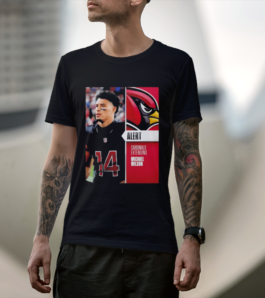Alert Cardinals Extending Michael Wilson Arizona 14 T-Shirt