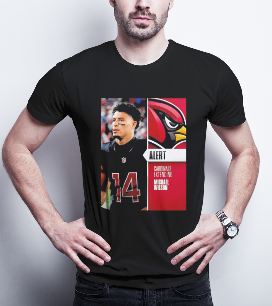 Alert Cardinals Extending Michael Wilson Arizona 14 T-Shirt