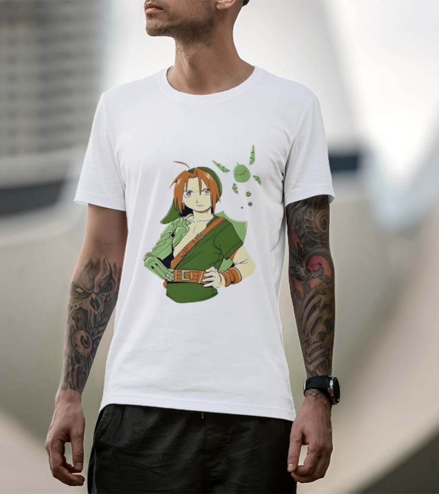 Edward Elric Crossover With Link Costume From Fullmetal Alchemist T-Shirt