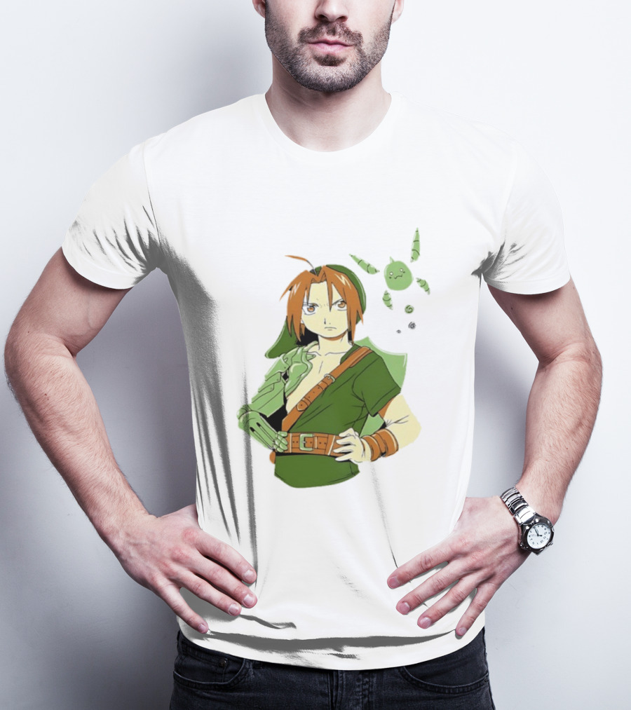 Edward Elric Crossover With Link Costume From Fullmetal Alchemist T-Shirt