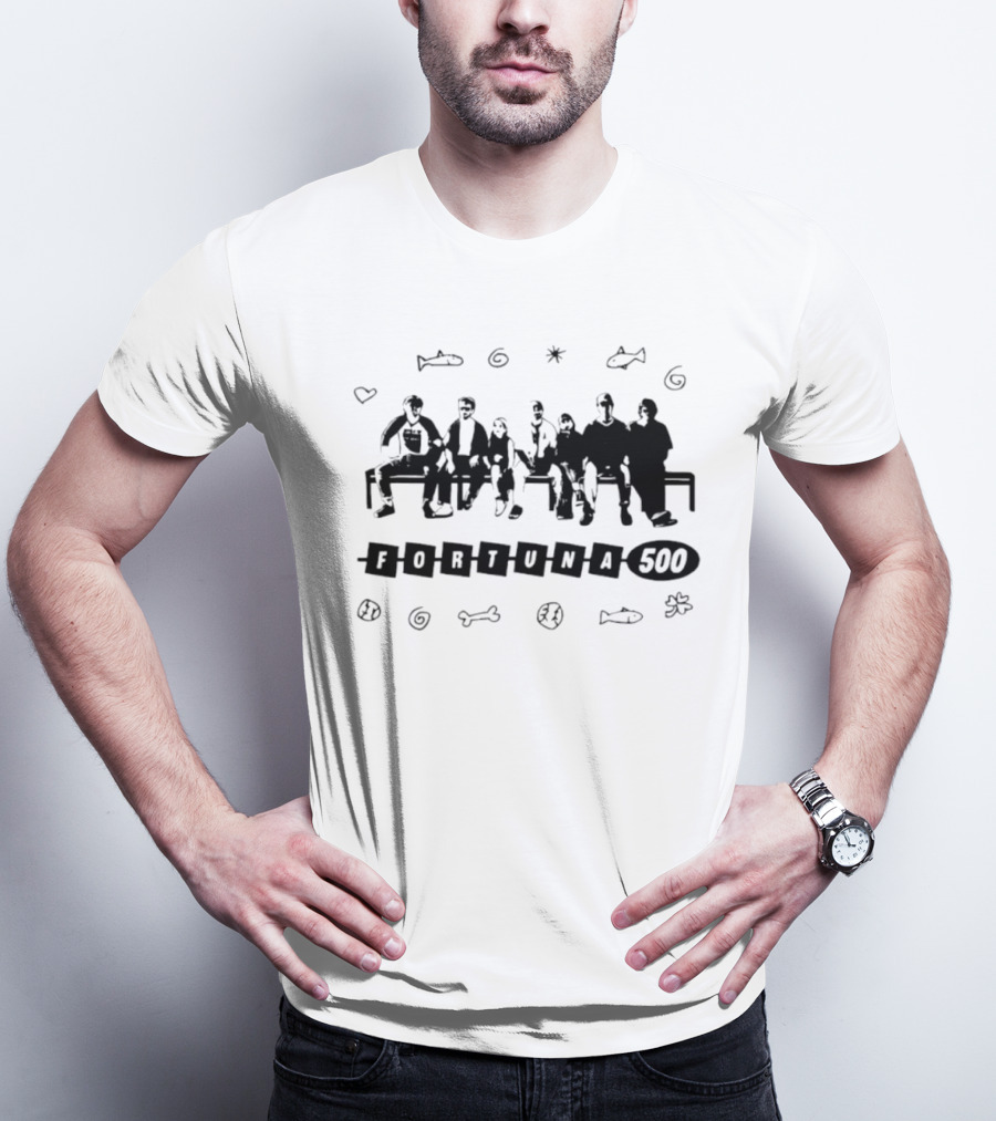Fortuna 500 Group Bench Silhouettes With Doodles T-Shirt