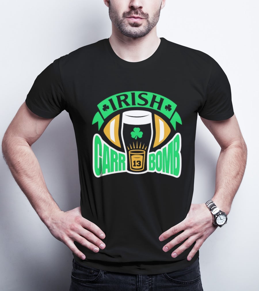 Notre Dame Fighting Irish Carr Bomb 13 Beer Pint T-Shirt