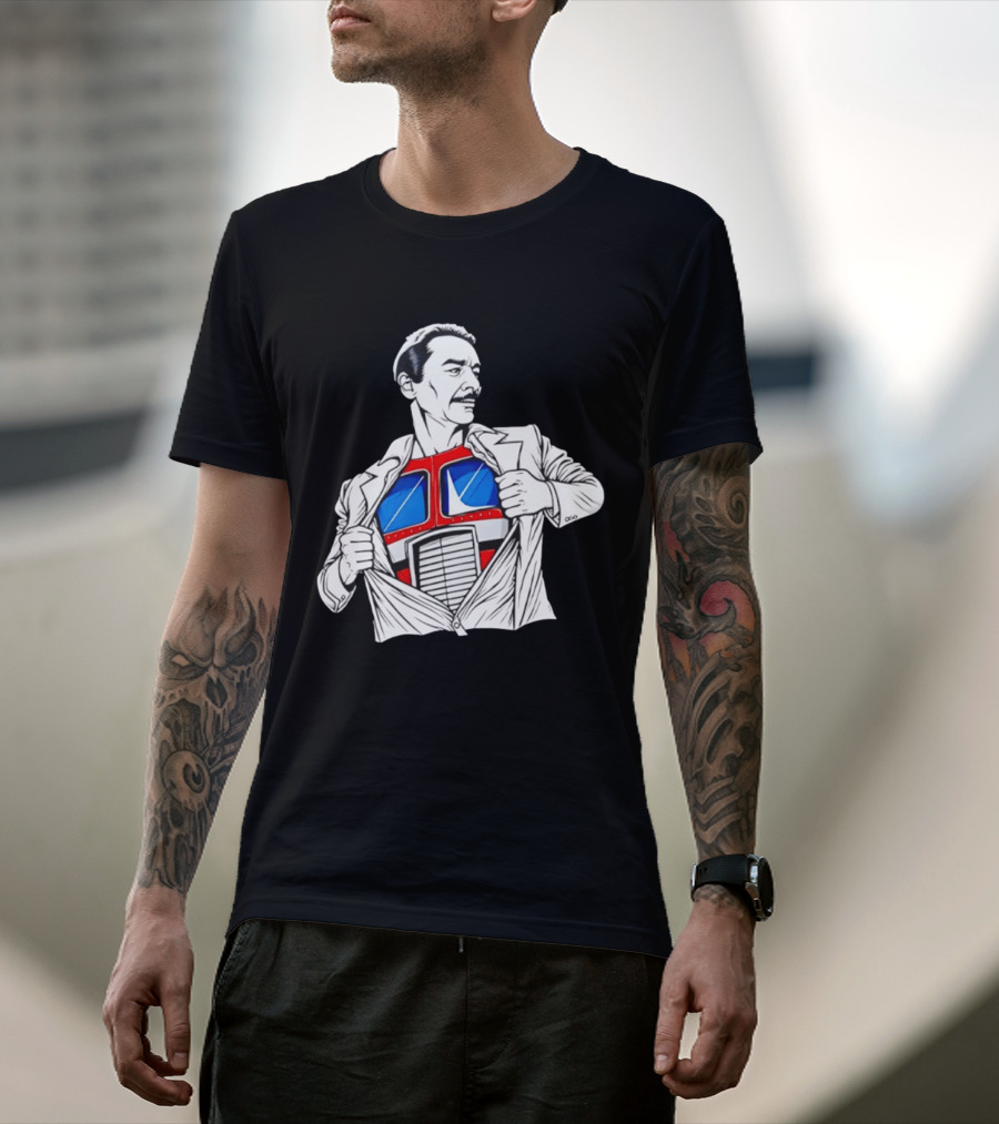 Peter Cullen Optimus Prime Clark Kent Superhero Transformation T-Shirt