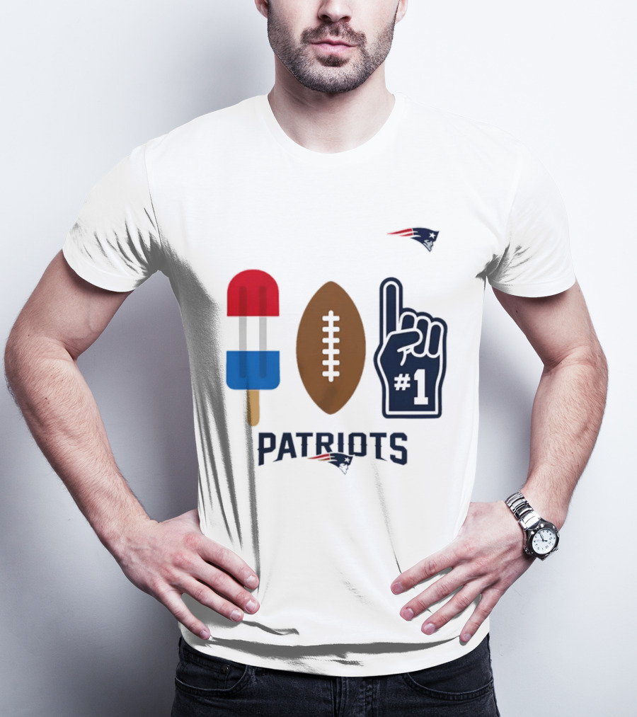 Patriots Americana Popsicle Football Number One Fan T-Shirt