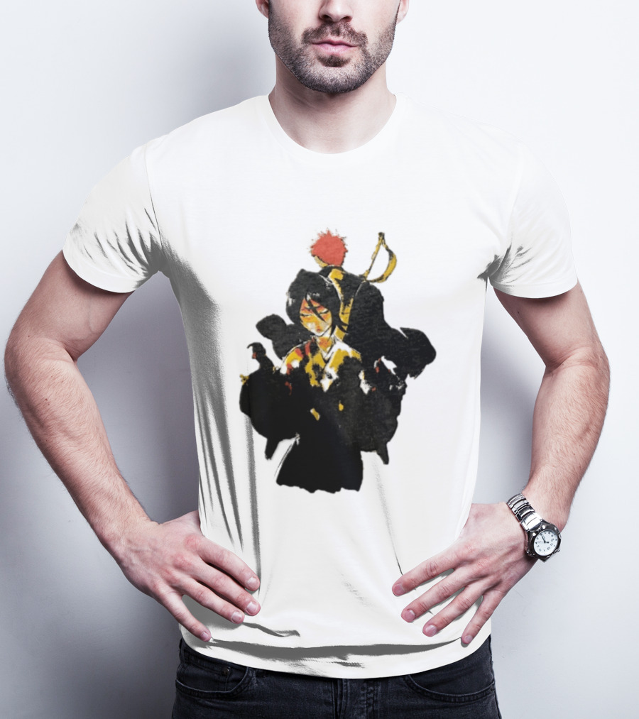 Rukia Kuchiki And Ichigo Kurosaki Spirit Battle Bleach Anime Fan Favorite Characters T-Shirt