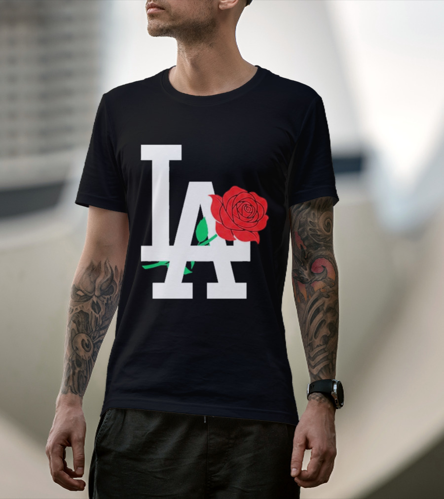 2026 Dodgers Date Night LA Rose T-Shirt