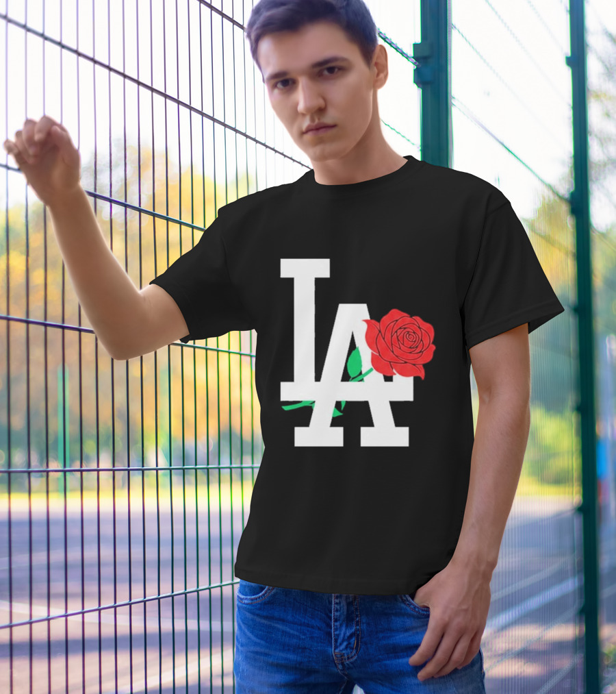 2026 Dodgers Date Night LA Rose T-Shirt