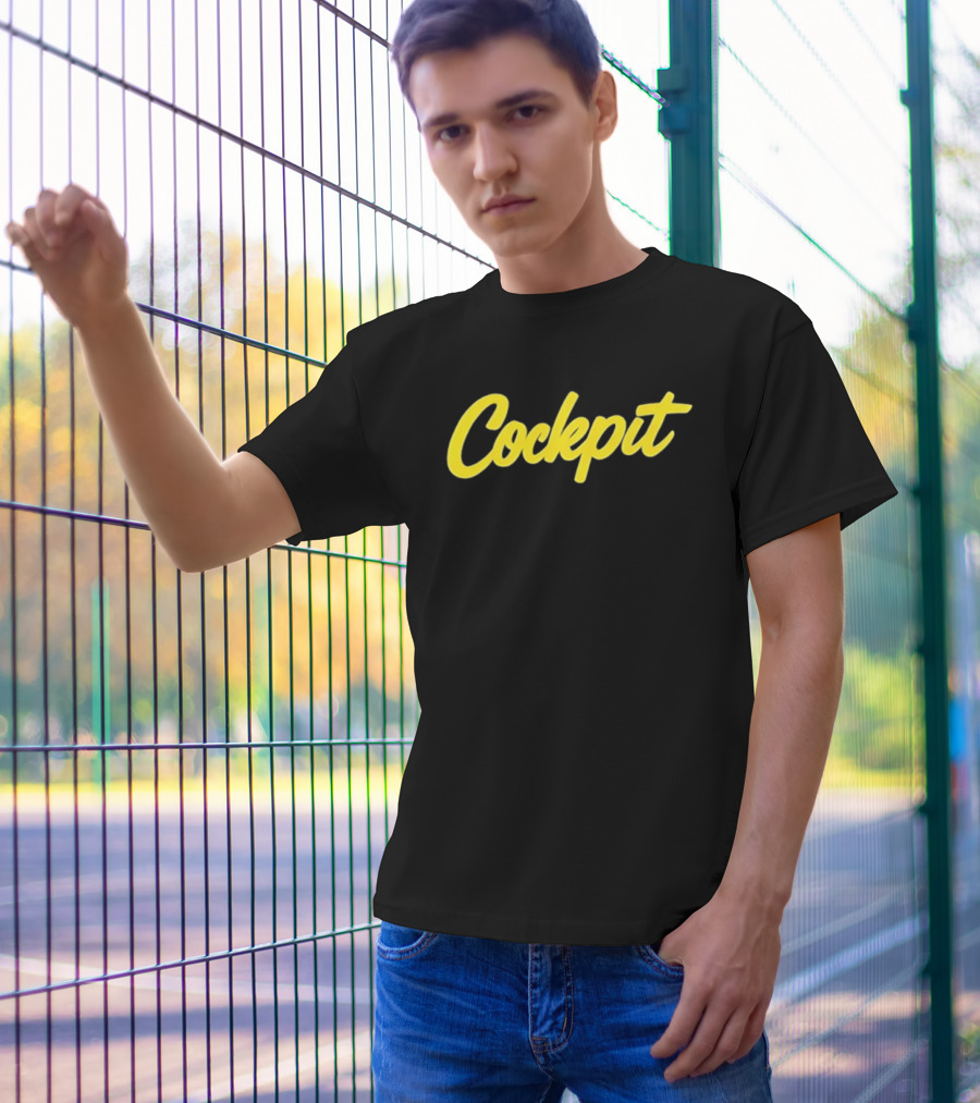 Cockpit Yellow Script T-Shirt