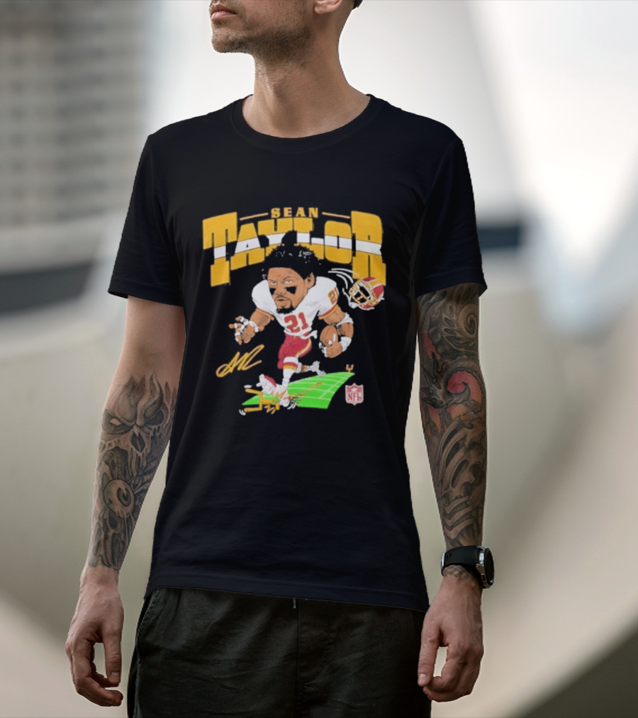Sean Taylor NFL Football Caricature Washington Commanders 21 T-Shirt