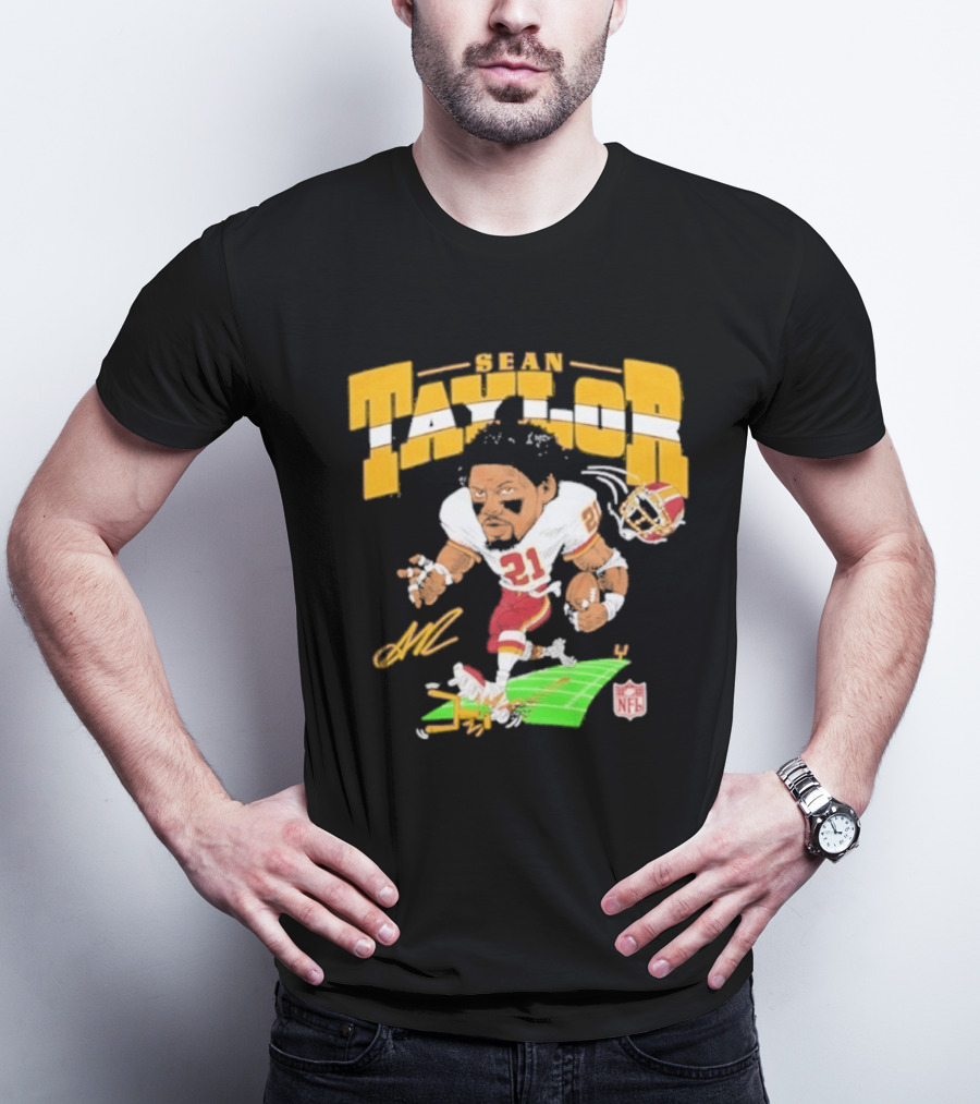 Sean Taylor NFL Football Caricature Washington Commanders 21 T-Shirt