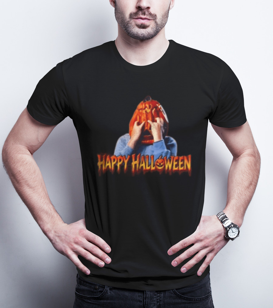 Halloween Pumpkin Head Child Happy Halloween T-Shirt