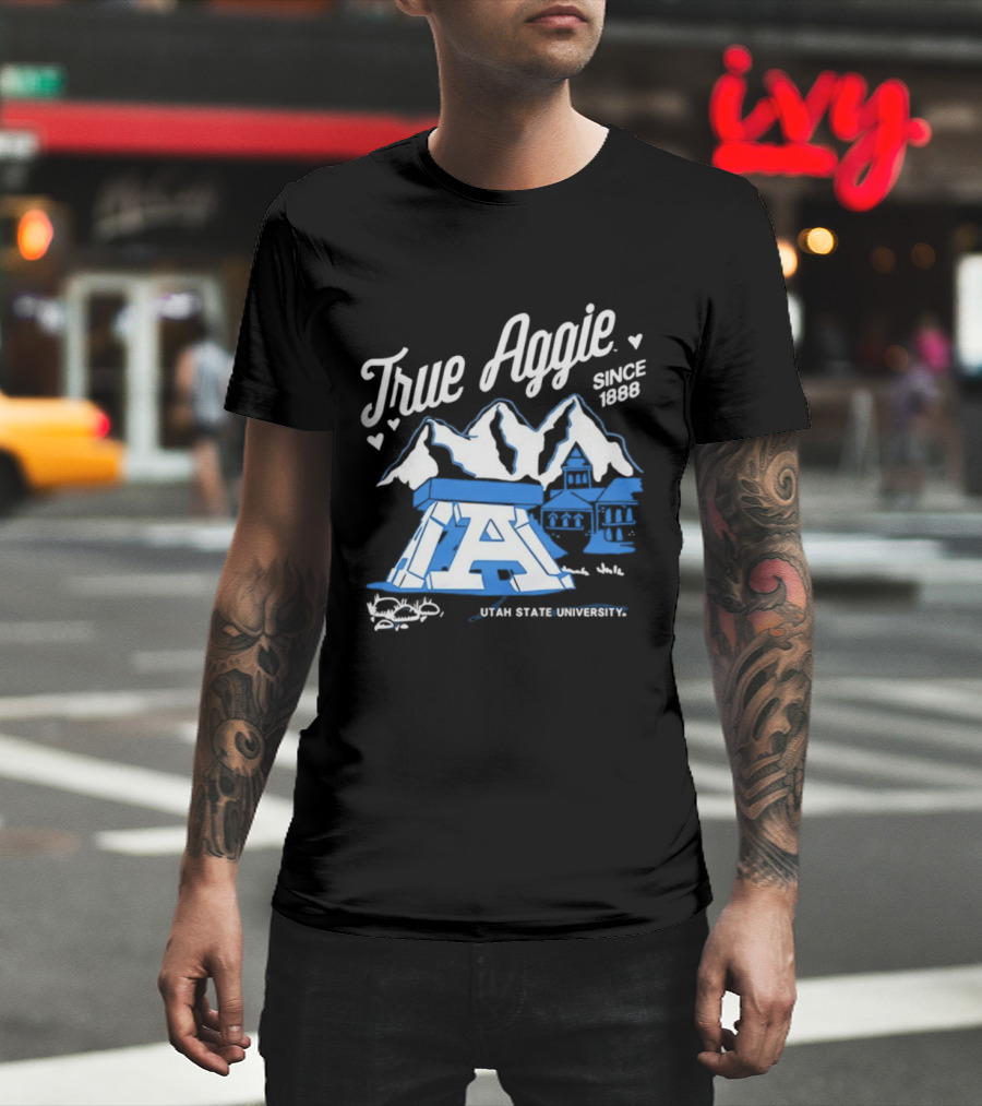 True Aggie 1888 Utah State University Heritage Iconography T-Shirt