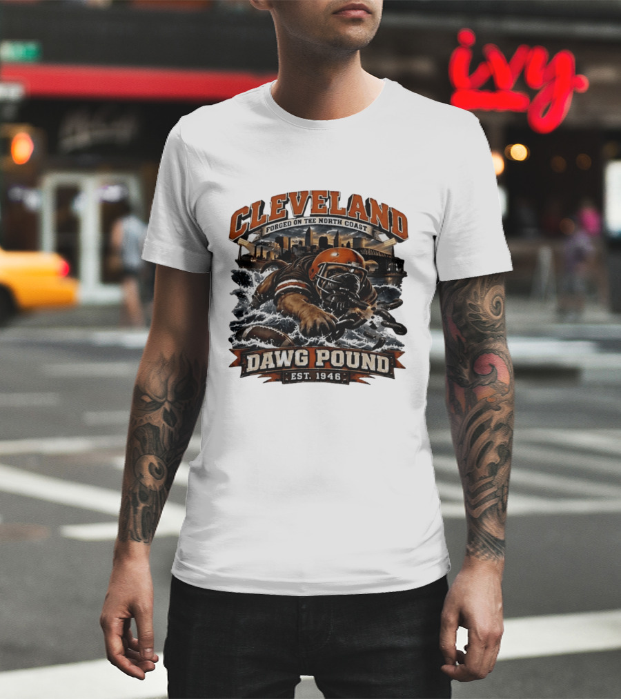Cleveland Dawg Pound Forged On The North Coast Est 1946 T-Shirt