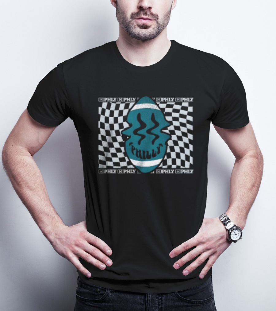 Philadelphia Eagles Philly Happy Ball Checkered NFL Fan T-Shirt