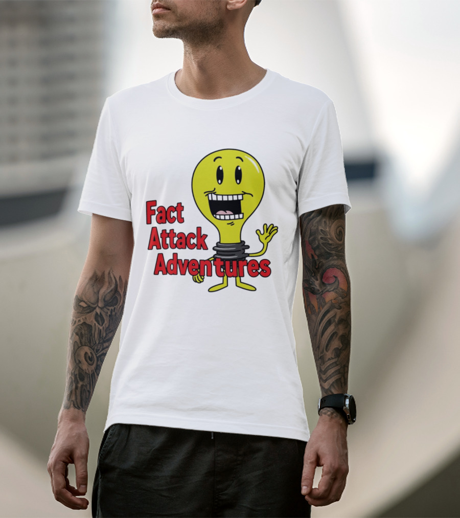 Fact Attack Adventures Smiling Light Bulb T-Shirt