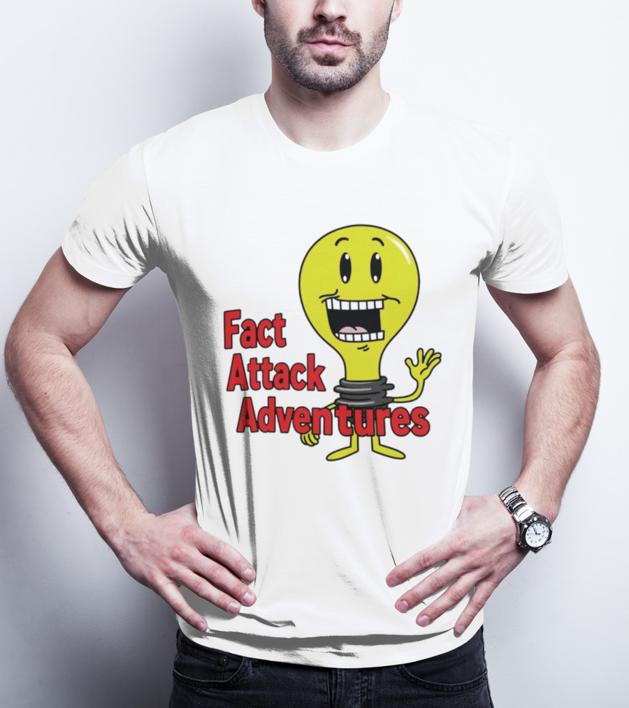Fact Attack Adventures Smiling Light Bulb T-Shirt