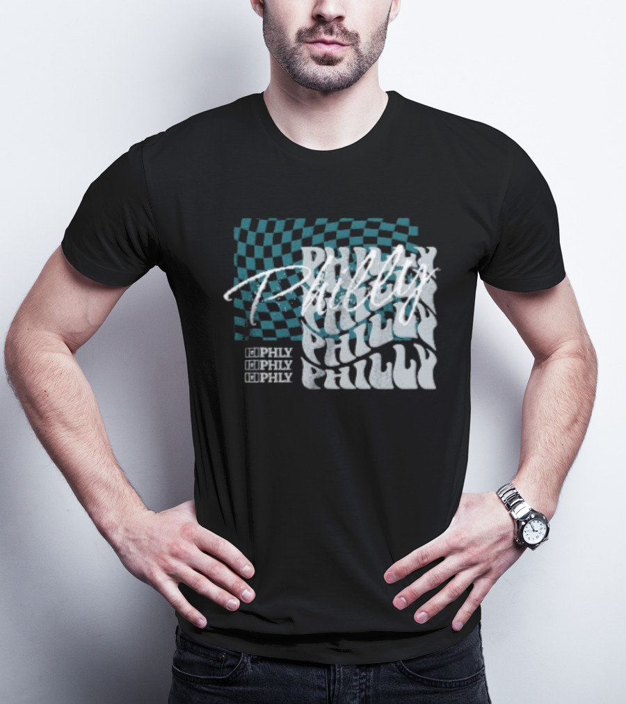 Philly Checkered Repeat Philadelphia Eagles Philly Philly T-Shirt