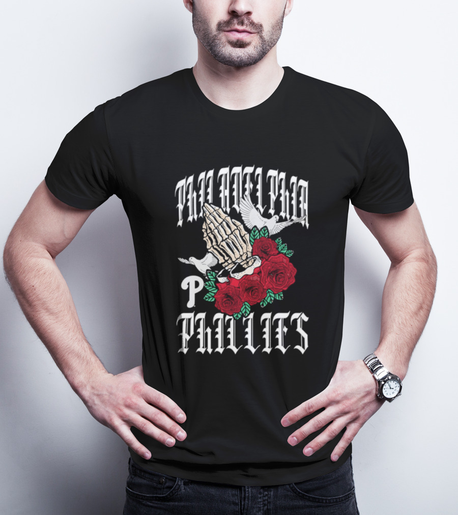 Philadelphia Phillies Gothic Bloom Halloween 2026 T-Shirt