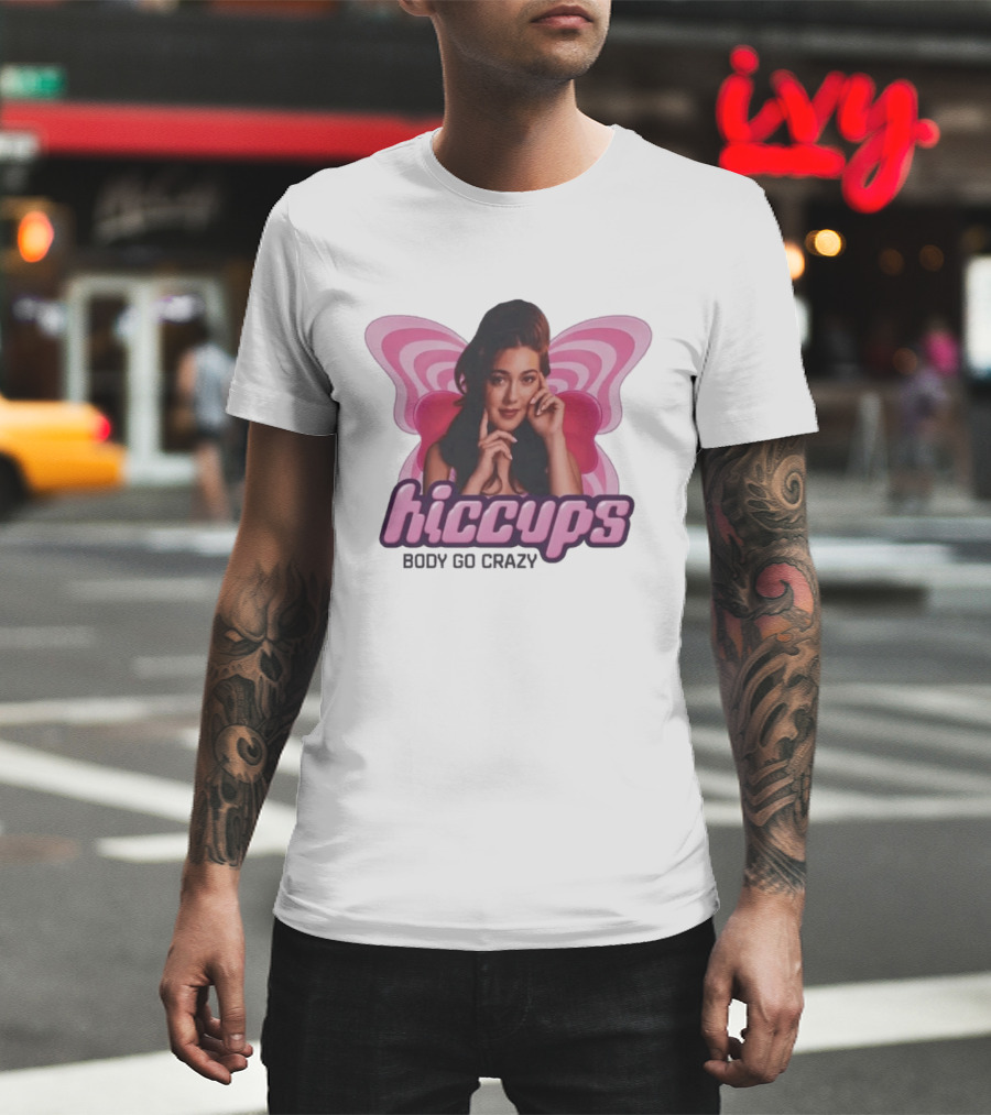 Hiccups Body Go Crazy Pink Butterfly Wings T-Shirt