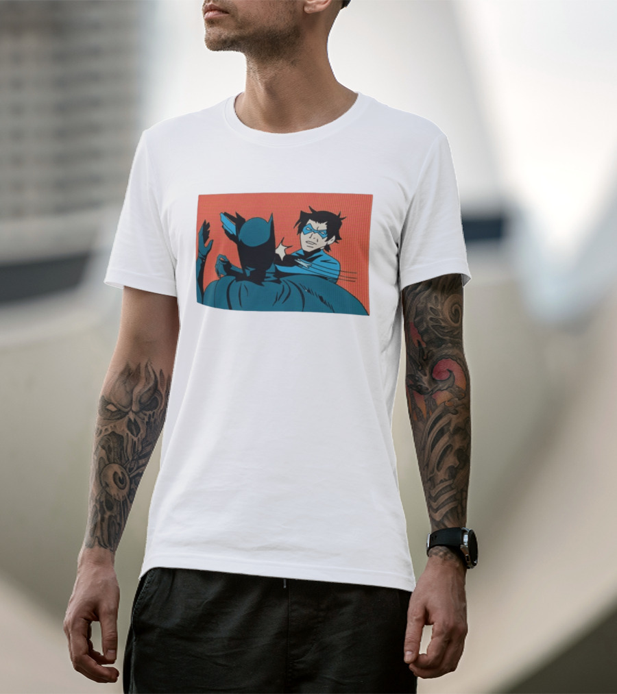 Nightwing Slaps Batman Dick Grayson Meme Comic Panel T-Shirt