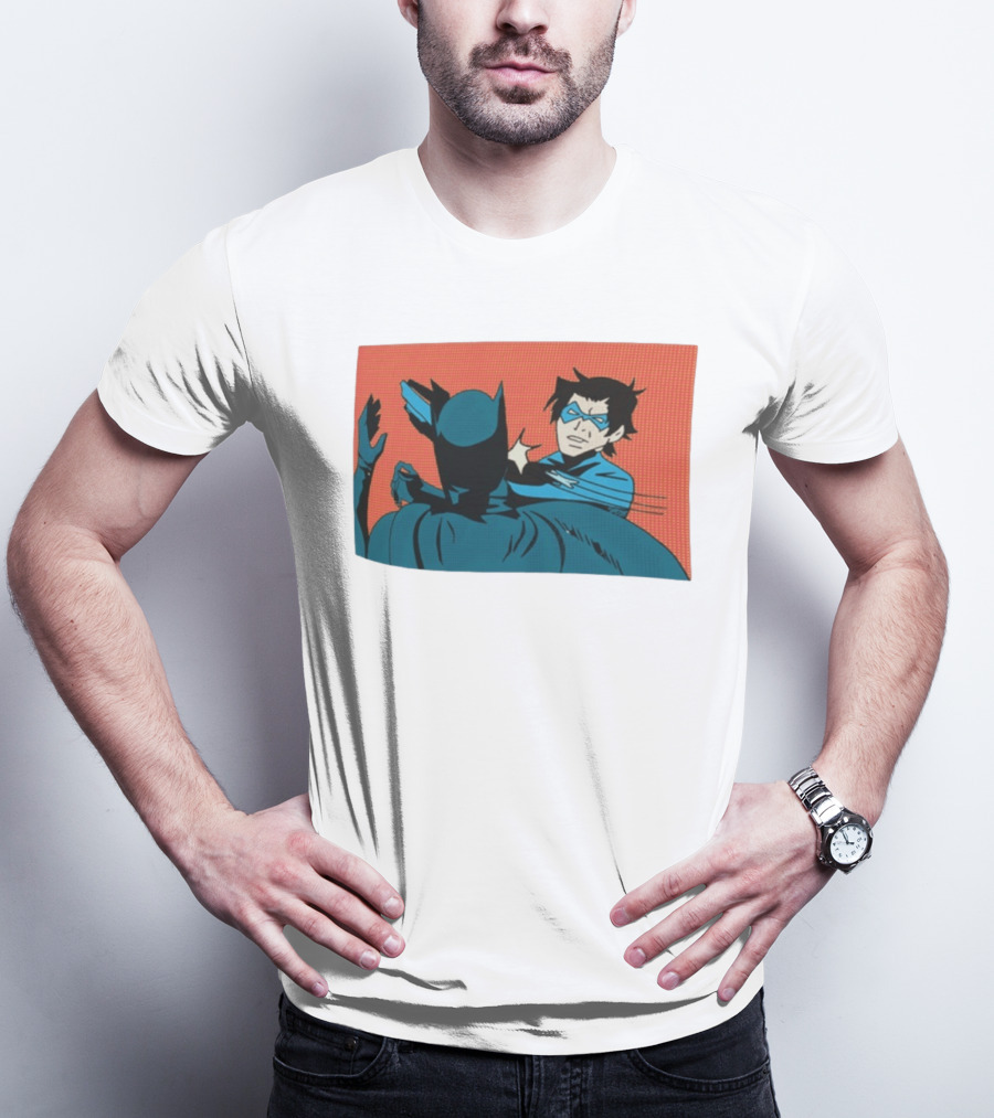 Nightwing Slaps Batman Dick Grayson Meme Comic Panel T-Shirt