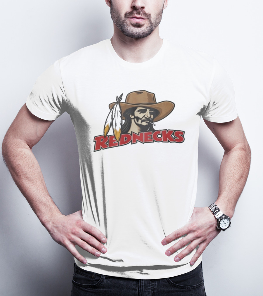 Rednecks Cowboy Icon With Feathered Hat T-Shirt