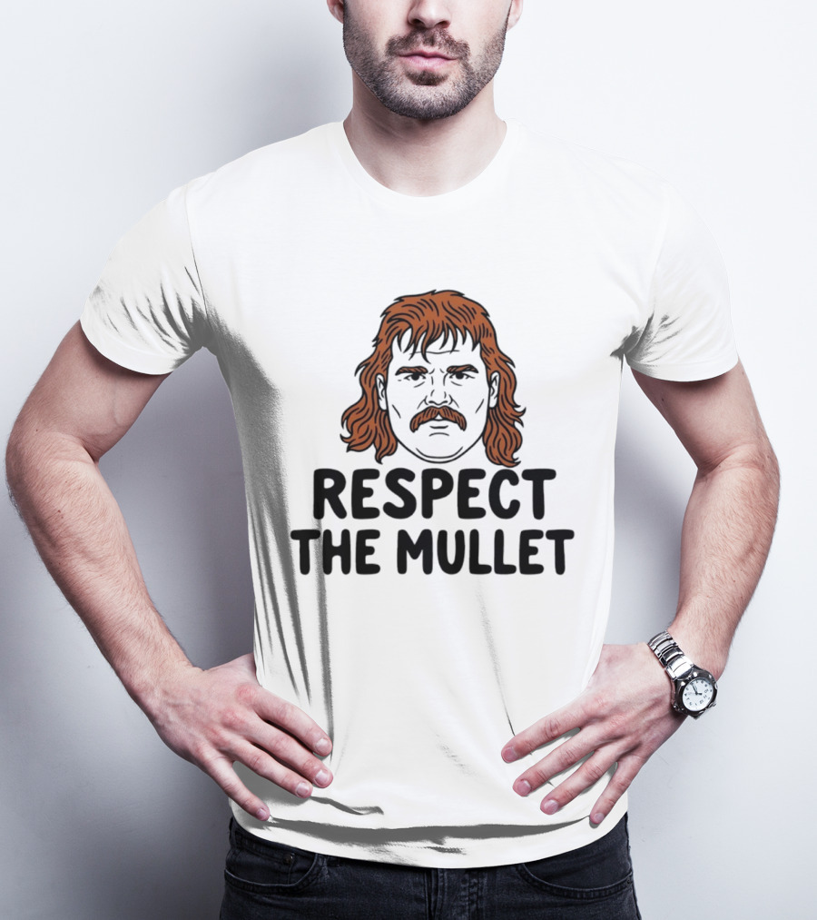 Respect The Mullet Retro Iconic Hairstyle T-Shirt