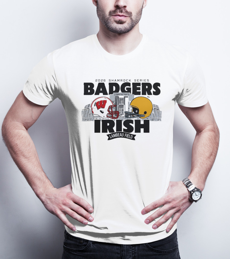 2026 Shamrock Series Badgers Vs Irish Lambeau Field Matchup T-Shirt