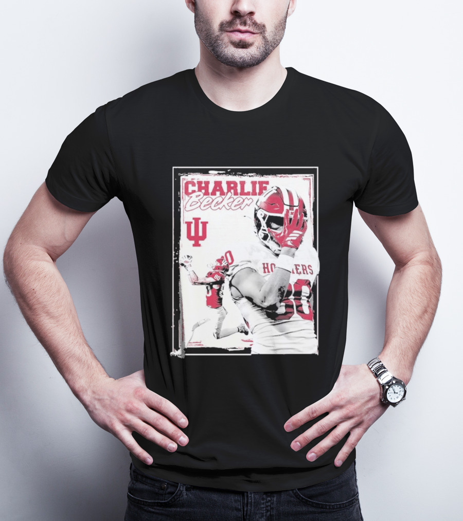Charlie Becker Indiana Hoosiers Football Student Athlete #80 T-Shirt