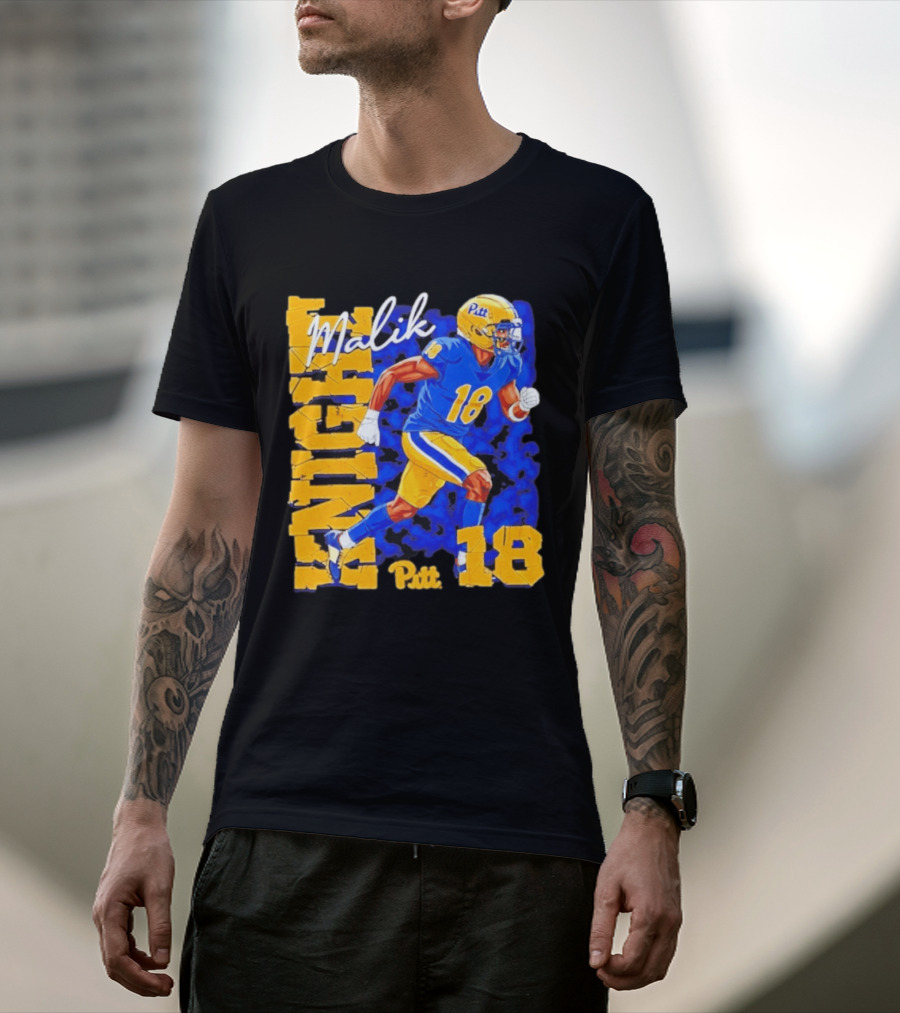 Malik Knight 18 Pitt Panthers Football Player T-Shirt