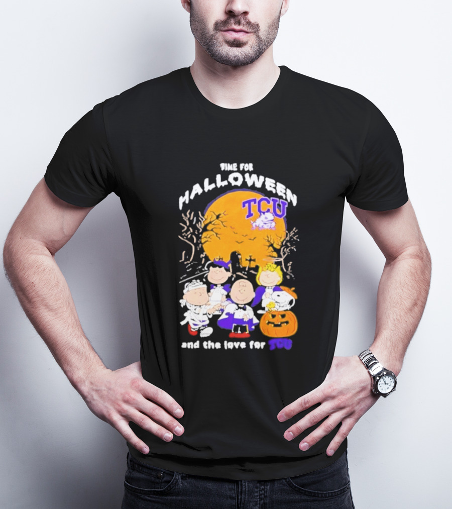TCU Horned Frogs Halloween Snoopy Peanuts Time For The Love 2026 T-Shirt