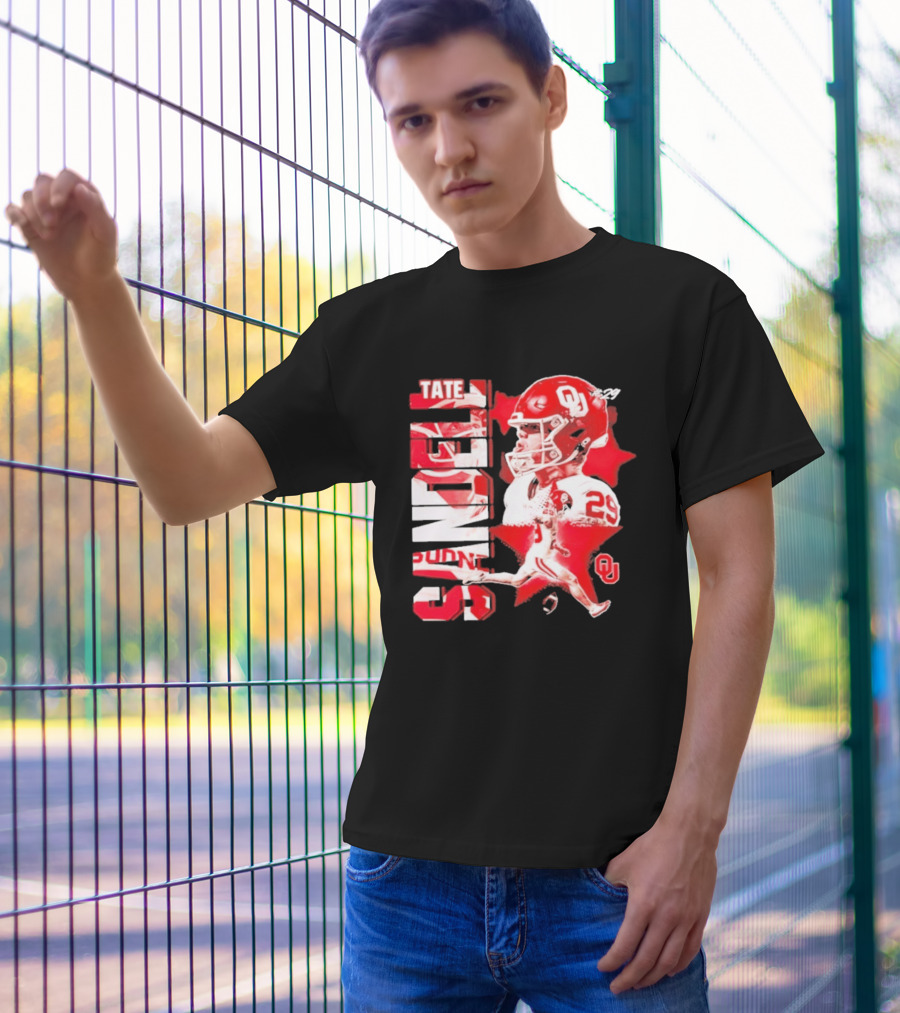Tate Sandell 29 Oklahoma Sooners Football OU T-Shirt
