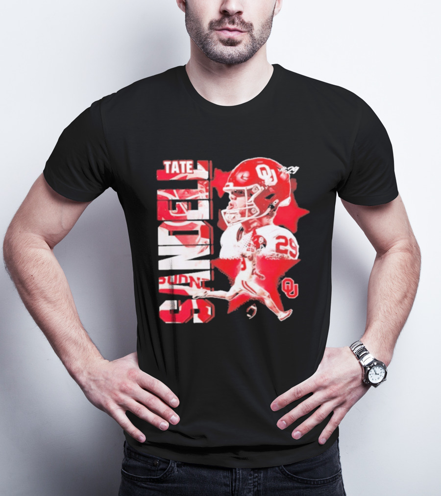 Tate Sandell 29 Oklahoma Sooners Football OU T-Shirt